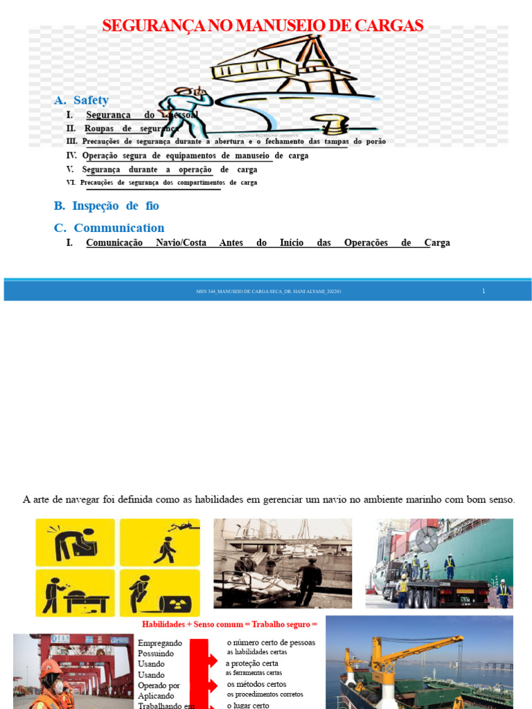 Segurança no Manuseio de Cargas | PDF