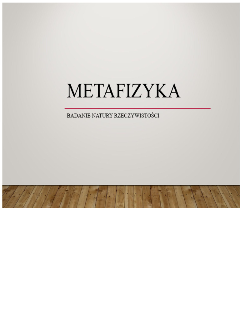 Metafizyka | PDF