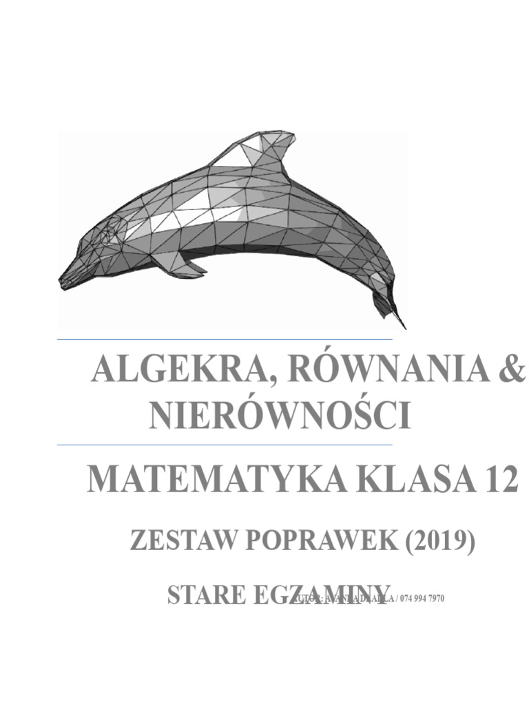 2019 Grade 12 Algebra, Equations and Inequalities PDF | PDF