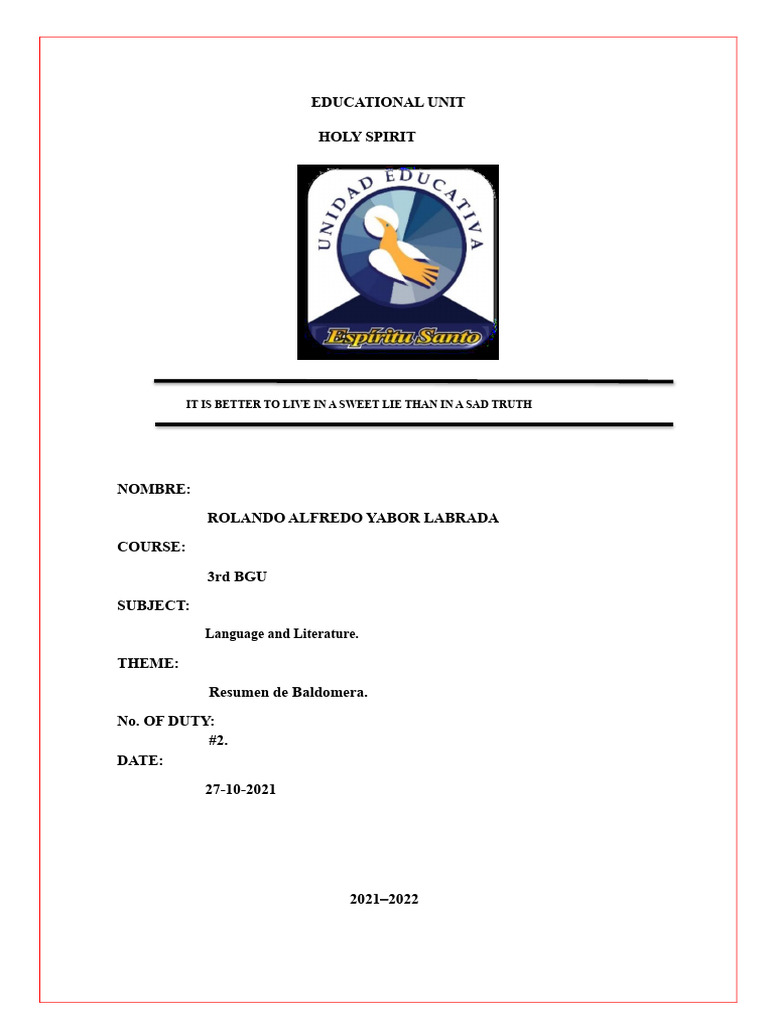 Summary of Baldomera | PDF