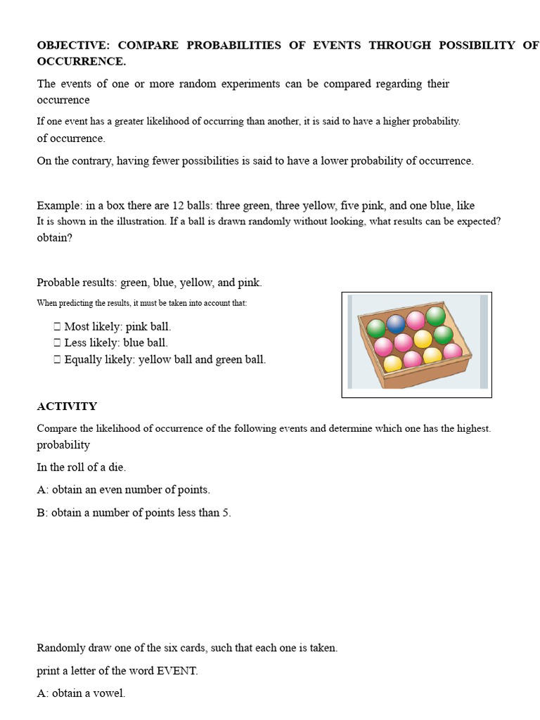 Probabilities of Basic Event 6 | PDF | Probability | Randomness