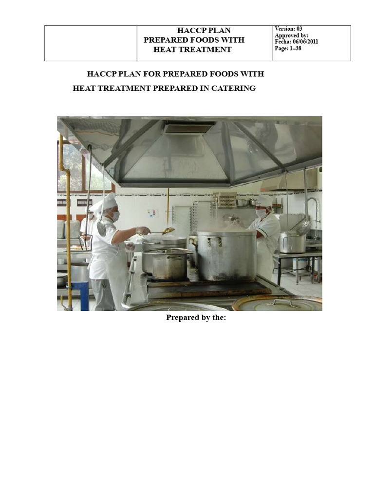 HACCP Prepared Foods With Thermal Treatment - 1 | PDF | Food Safety ...