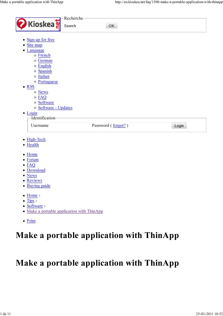 Create Portable Apps with ThinApp | PDF | Application Software ...