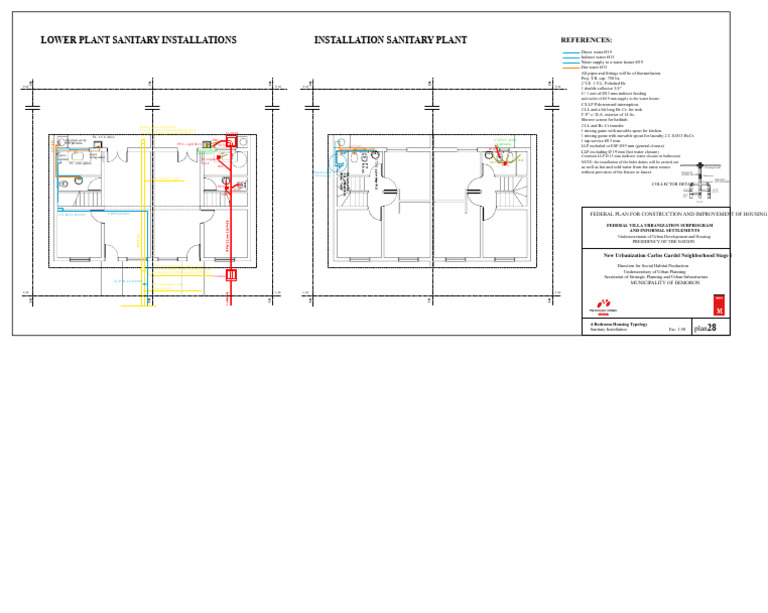Sanitary Installations Plans. | PDF | Water Heating | Building Engineering