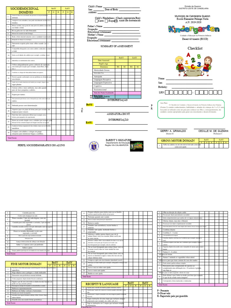 ECCD Checklist CELETH | PDF