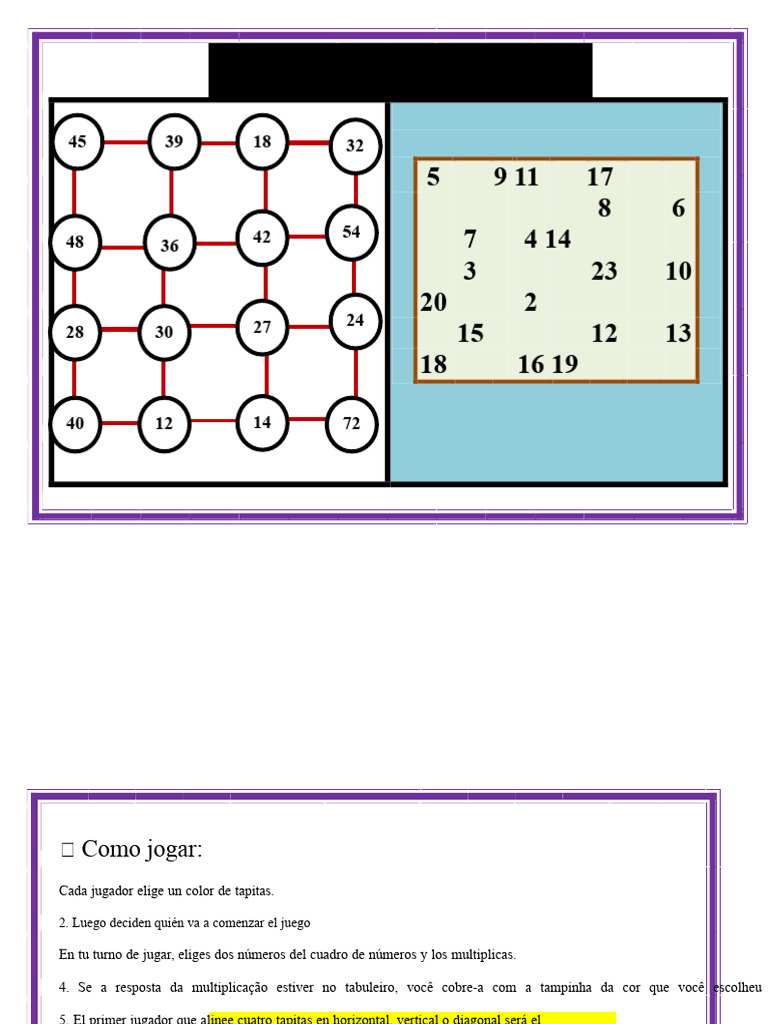 Juego de Multiplicación en Línea | PDF