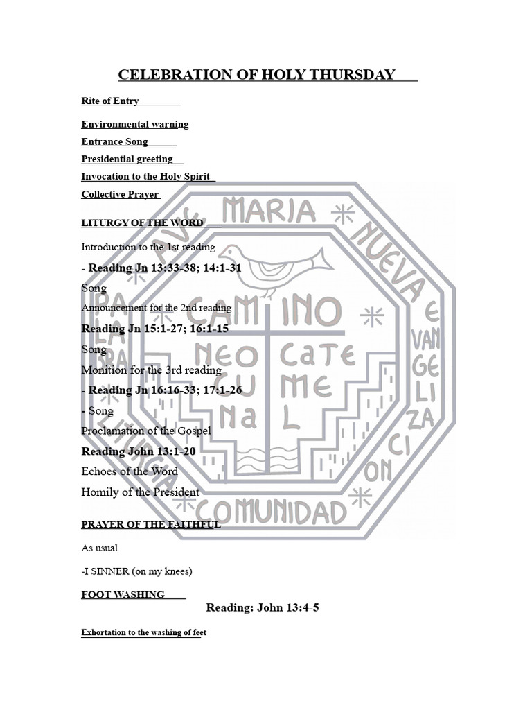 Holy Thursday Celebration Guide | PDF