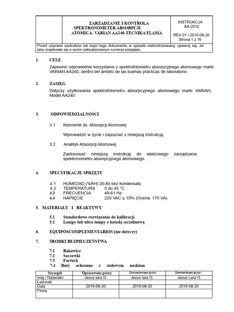Wariant AA240 | PDF