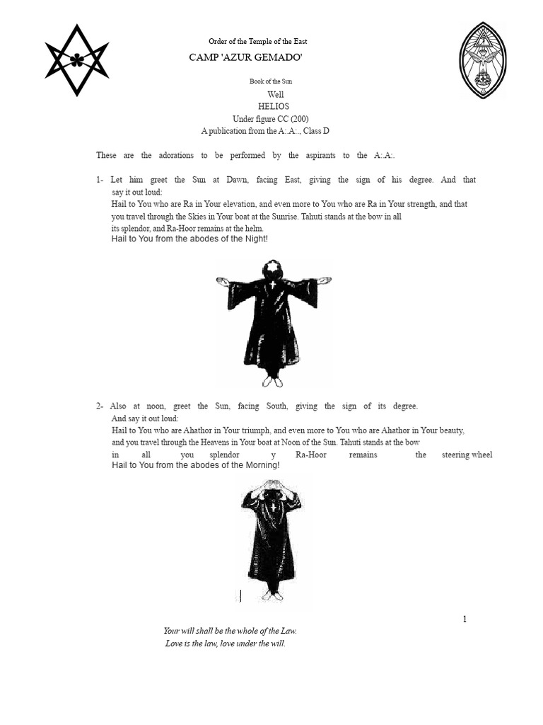 Adorations to the Sun in A:.A:. Rituals | PDF | Solar Deity | Religious ...