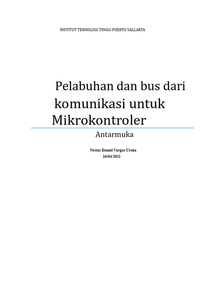 Port Dan Bus Komunikasi Untuk Mikrokontroler | PDF