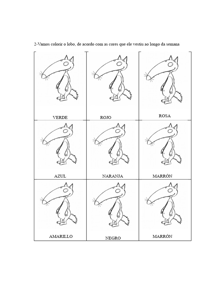 ACTIVIDADES- EL LOBO.....docx | PDF | Visión | Percepción visual
