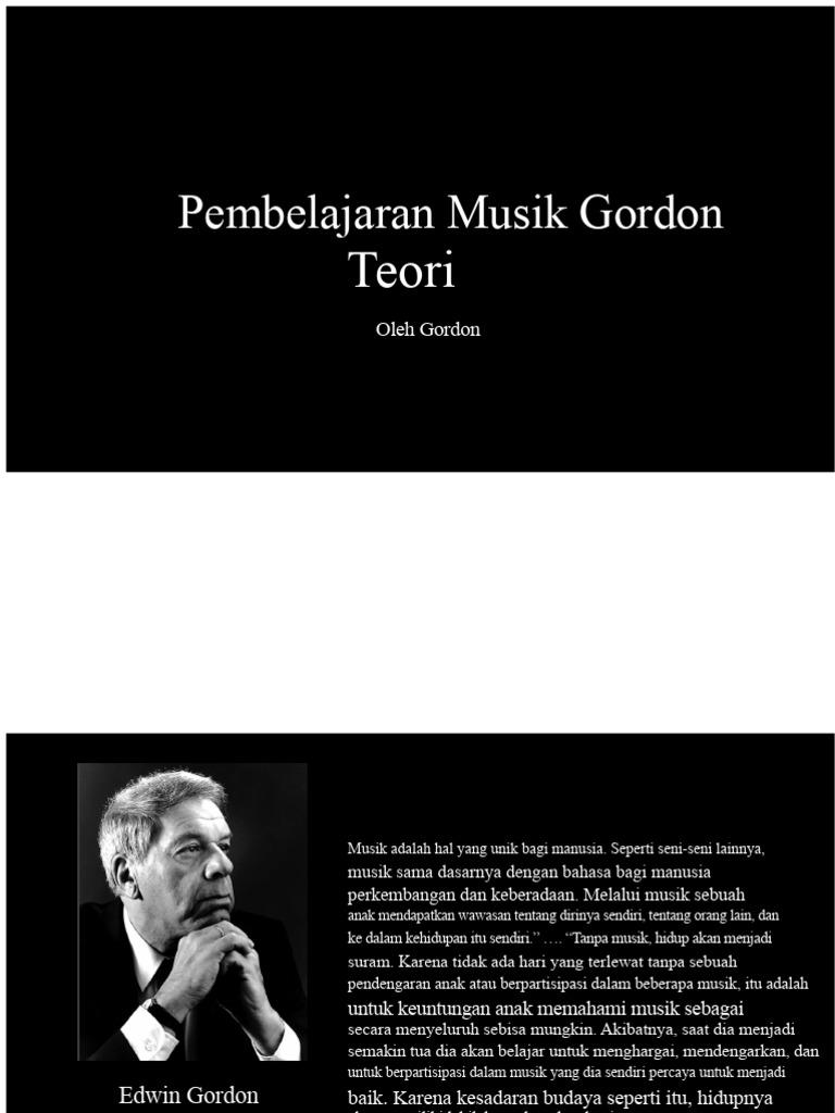 Teori Pembelajaran Musik Gordon dan Audiation | PDF