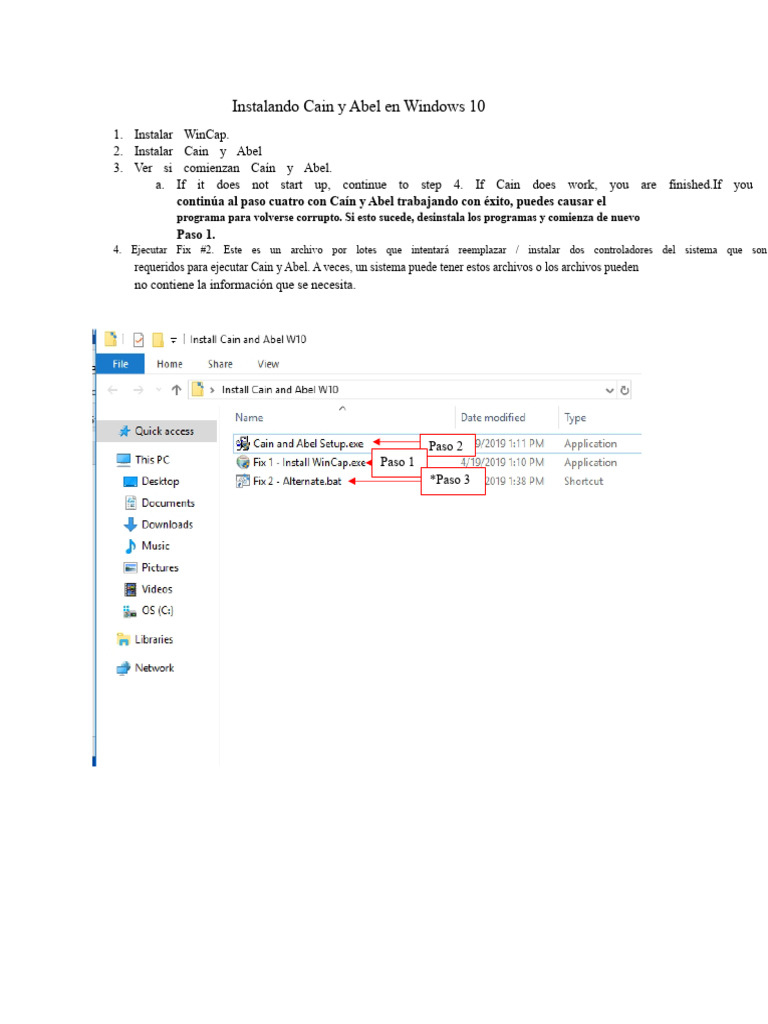 Instalando Cain y Abel en Windows 10 | PDF