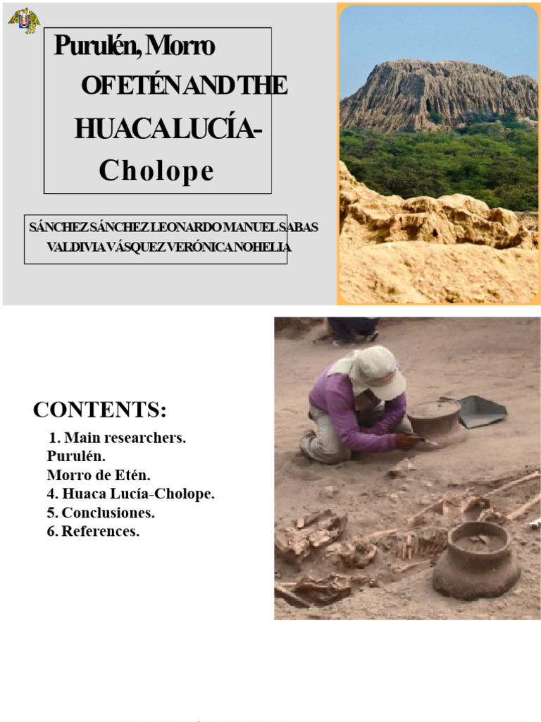 Sánchez-Valdivia - PPT Purulén, Morro of Etén and Huaca Lucía-Cholop | PDF | Archaeology