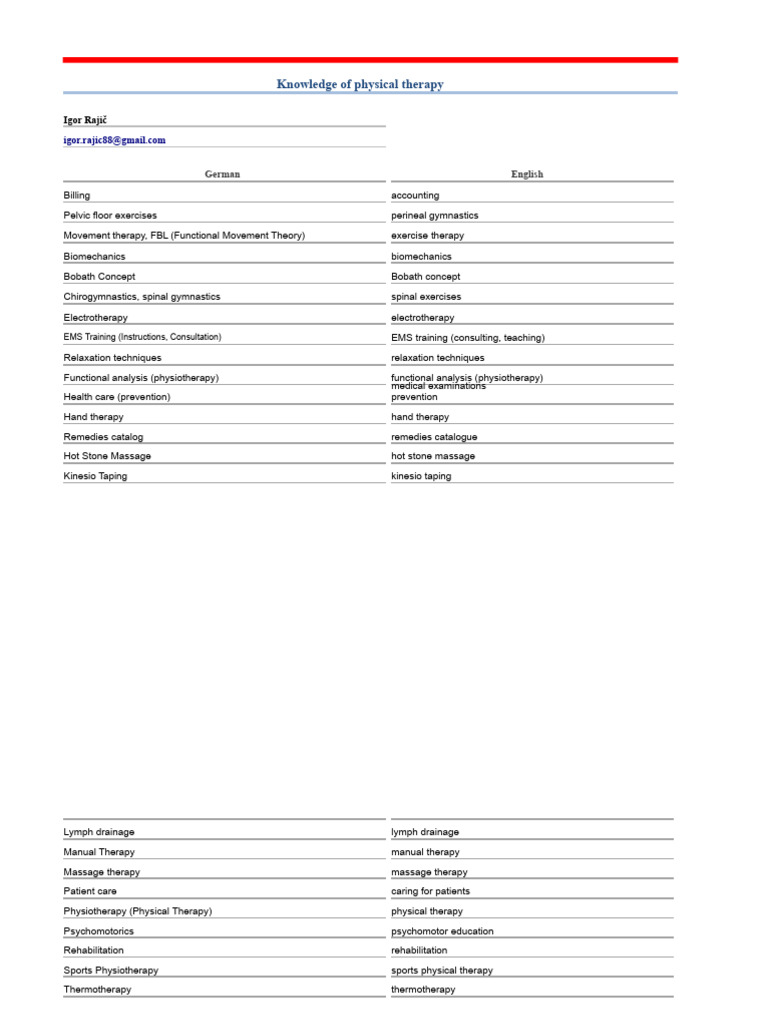 Comprehensive Guide to Physical Therapy | PDF | Physical Therapy | Massage