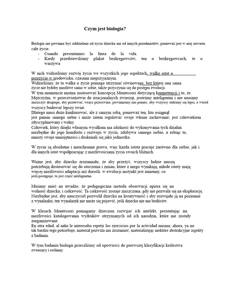 Album Biologia Ii Montessori | PDF