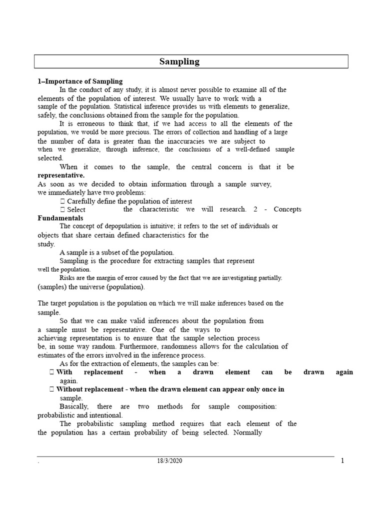 Sampling TP PDF | PDF | Sampling (Statistics) | Sample Size Determination