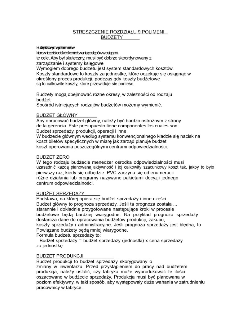 Streszczenie Rozdziału 9 Polimeni | PDF