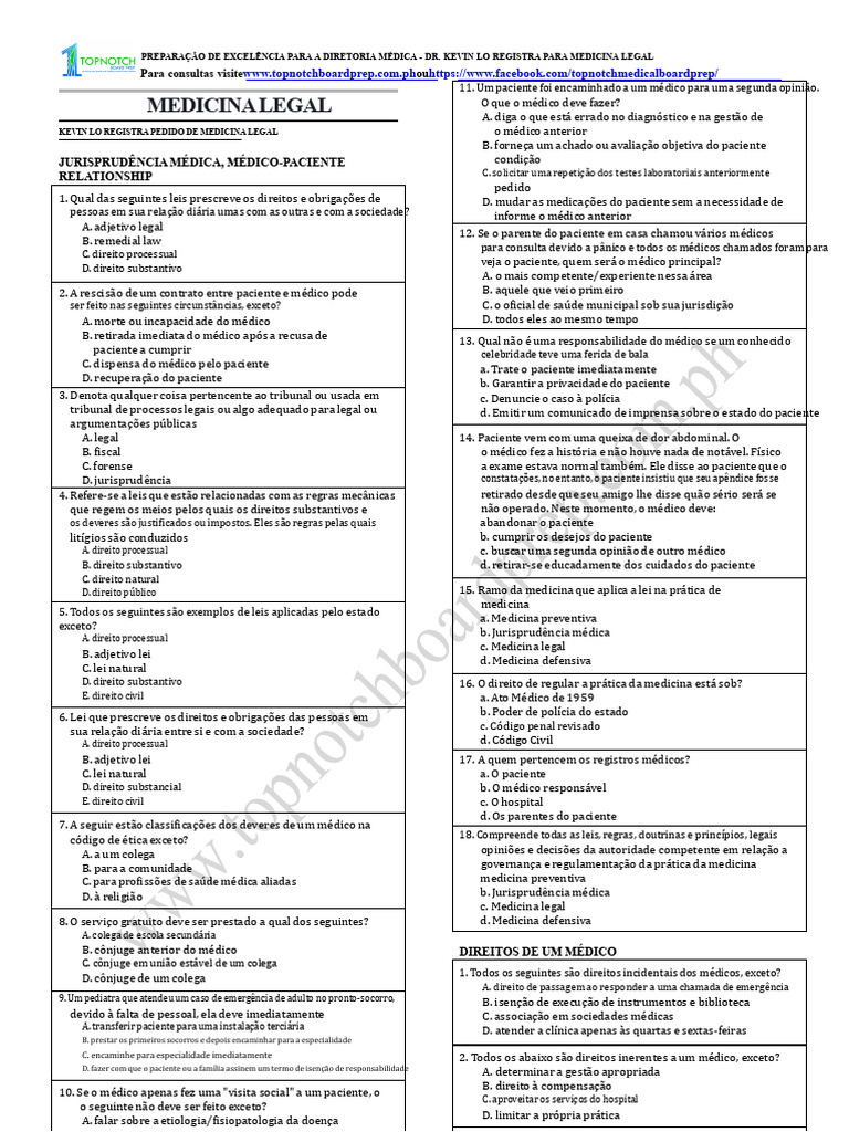 Karl Avillo - Medicina Legal | PDF | Remédio | Morte