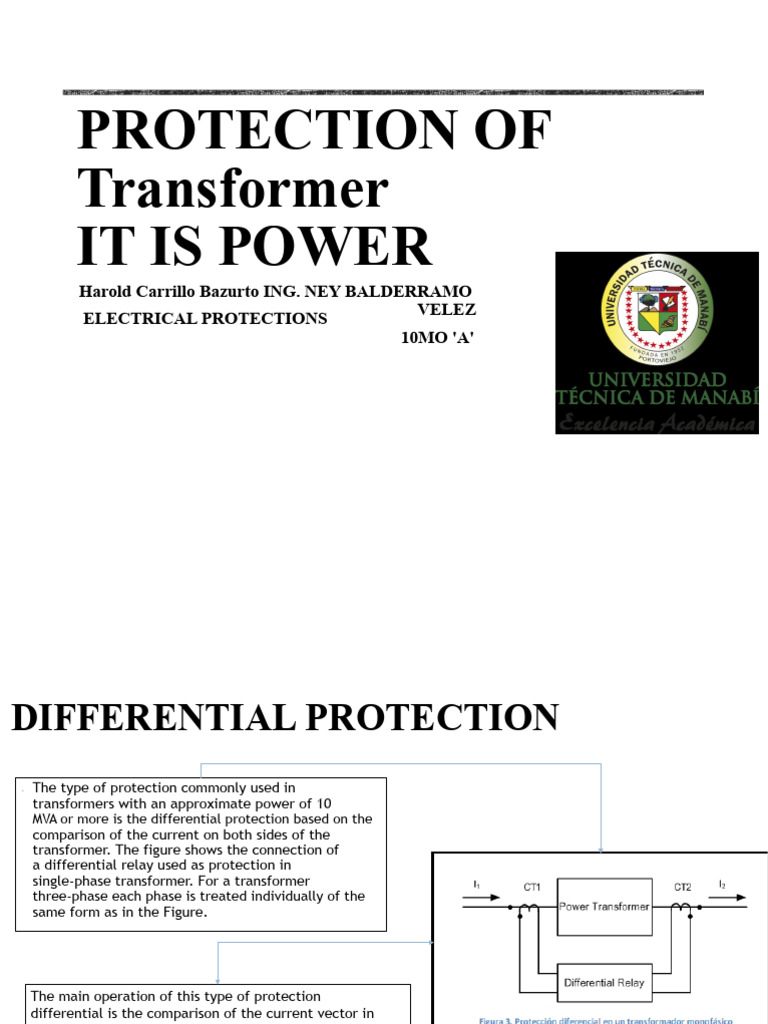 Protection of Power Transformers Task 1FC | PDF | Transformer | Relay