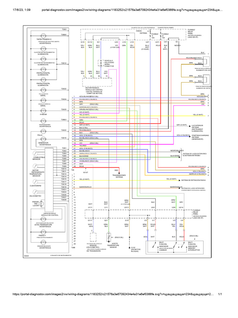 Diagramas de Cableado de Vehículo | PDF | Blanco | Rojo