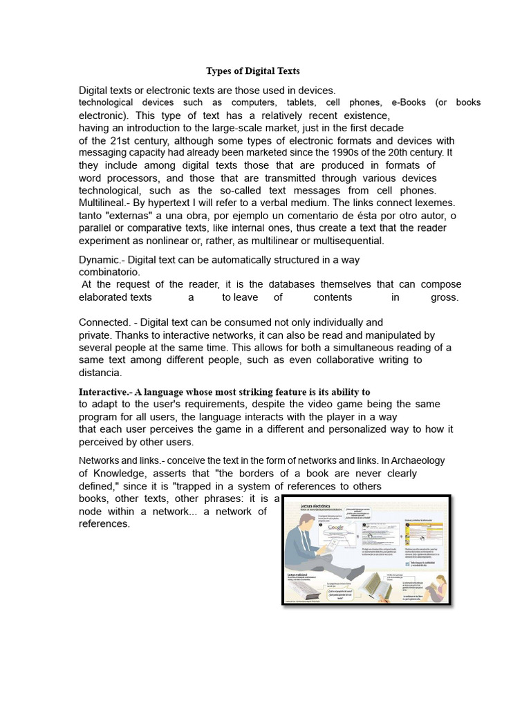 Types of Digital Texts | PDF