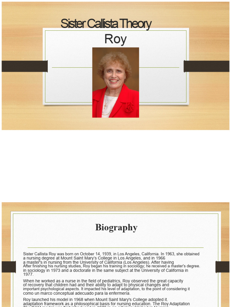 Theoretical Sor Callista Roy | PDF | System | Nursing