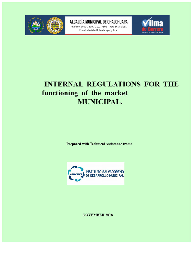 Internal Regulations of The Market | PDF | Lease | Breach Of Contract