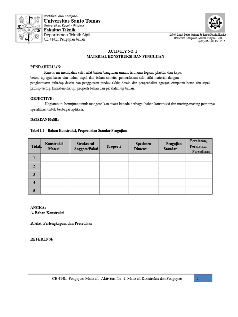 Pengujian Bahan Konstruksi CE 414L | PDF