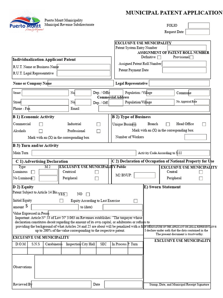 Municipal Patent Application PDF | PDF