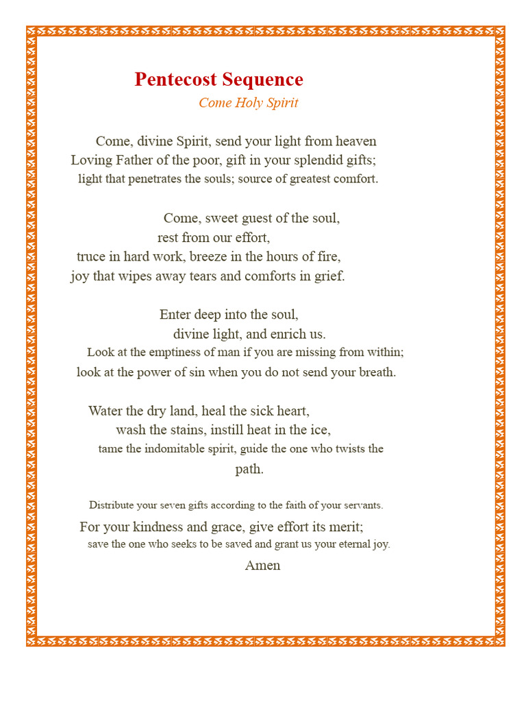 Pentecost Sequence | PDF