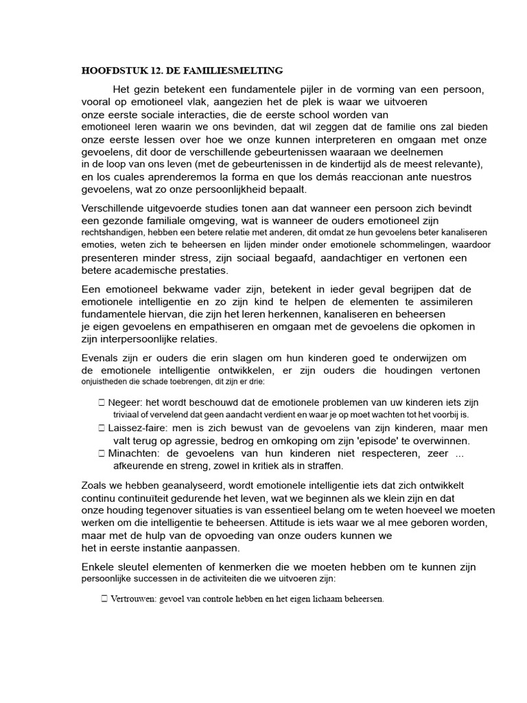 Samenvatting Hoofdstuk 12 - Emotionele Intelligentie | PDF
