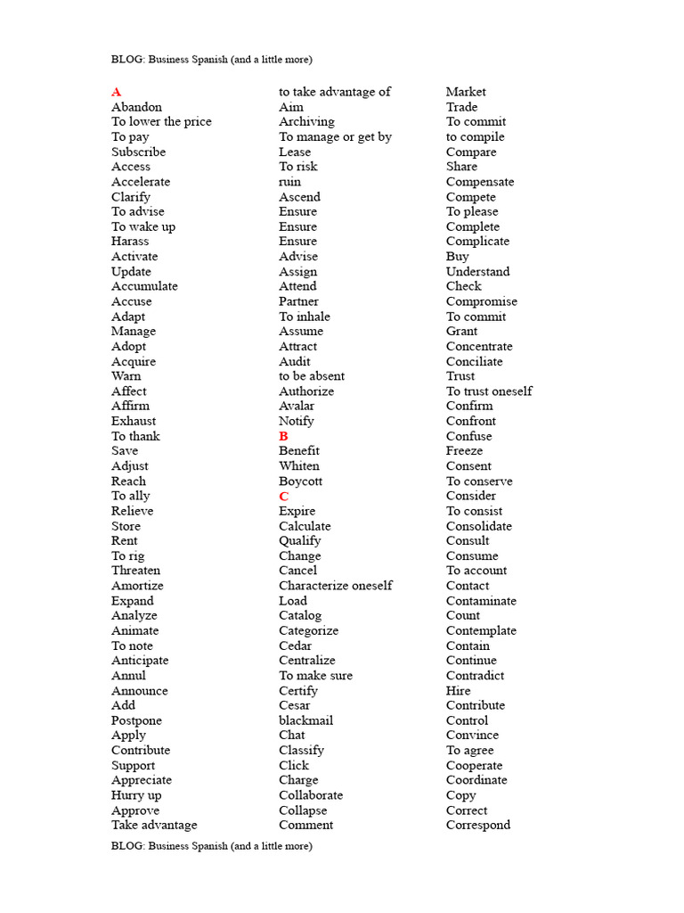 500 Verbs For Business | PDF
