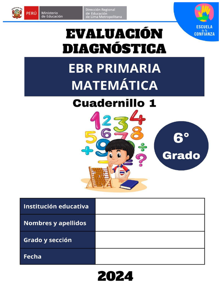 6th Grade - Mathematics Test - Workbook 1 | PDF