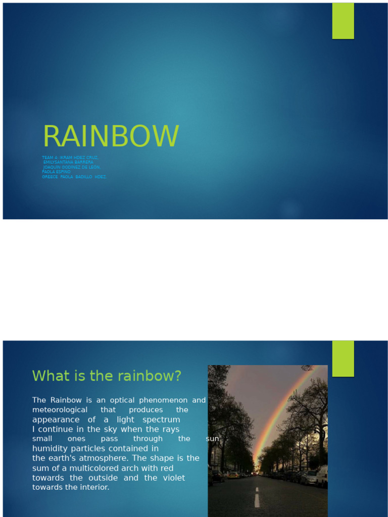 RAINBOW-presentation | PDF | Rainbow | Sky