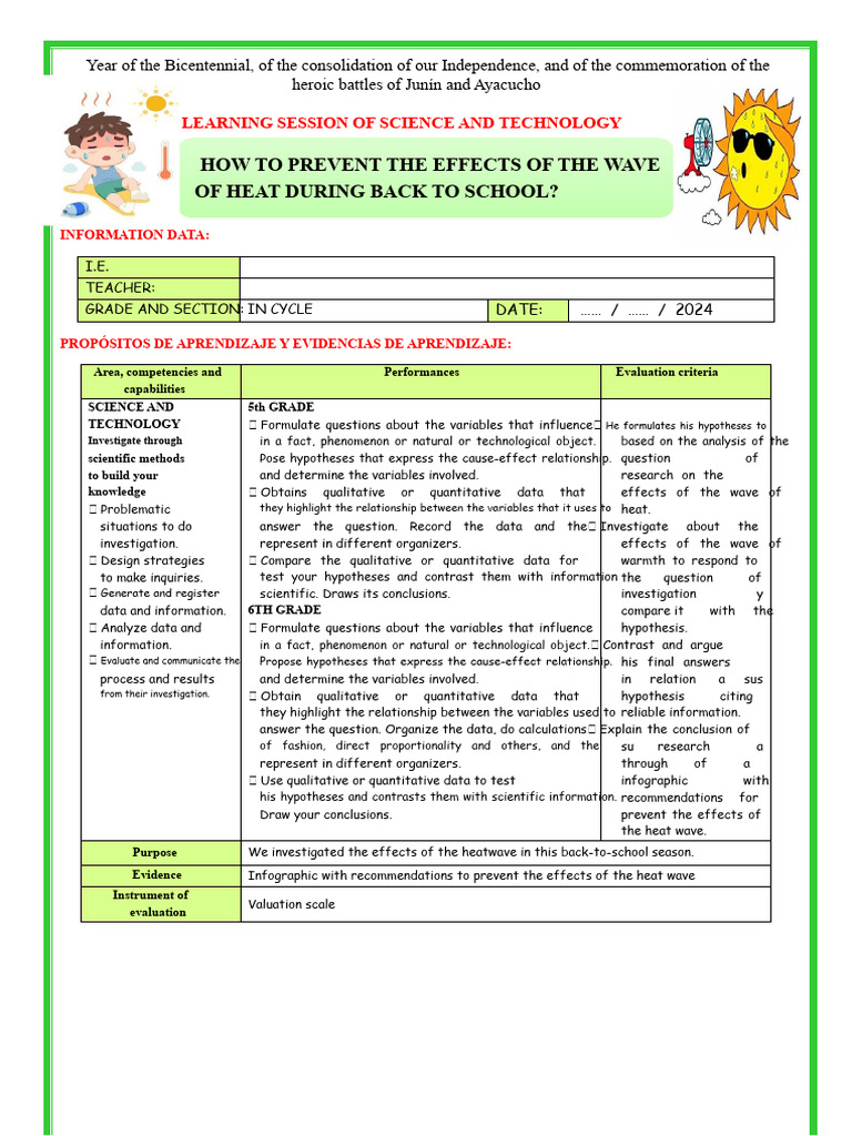 SES-FRI-CYT- HOW TO PREVENT THE EFFECTS OF THE HEAT WAVE DURING BACK TO ...