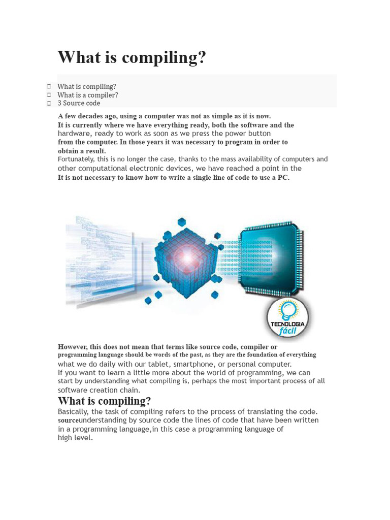 What Is Compiling | PDF | Source Code | Compiler