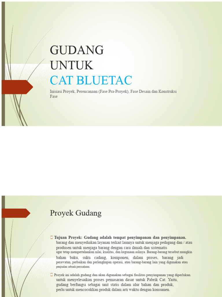 Proyek Konstruksi Gudang Cat Bluetac | PDF