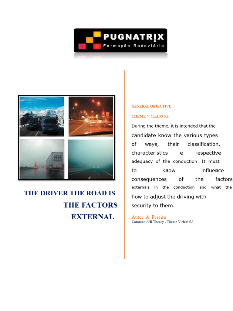 Pdf175195 - The Driver, The Road, and External Factors | PDF | Traffic ...
