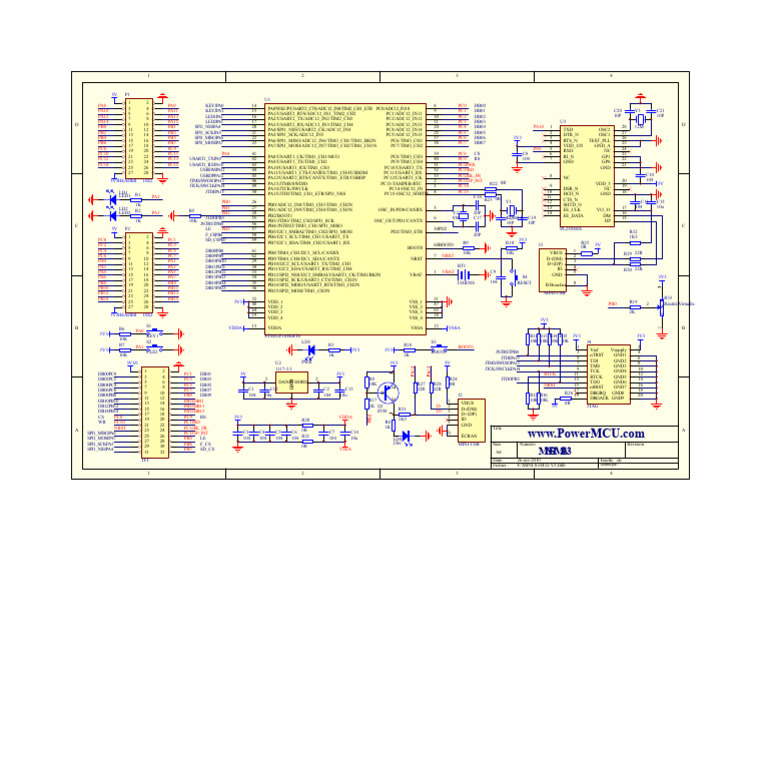 STM32F103RBT6 Mini Board Schematic | PDF