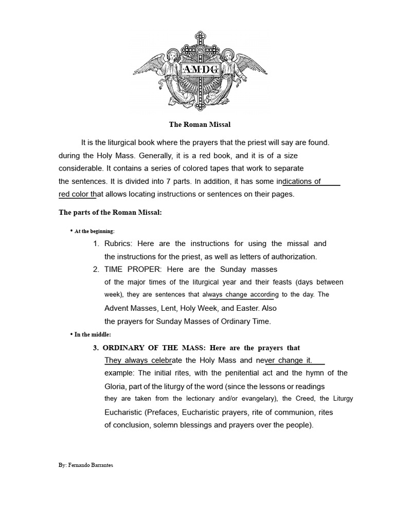 The Roman Missal MH | PDF | Mass (Liturgy) | Eucharist