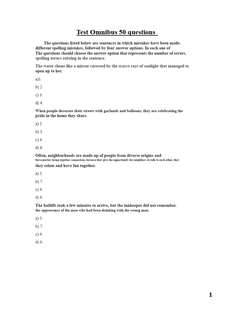 Psychotechnical Test - Omnibus 3 | PDF