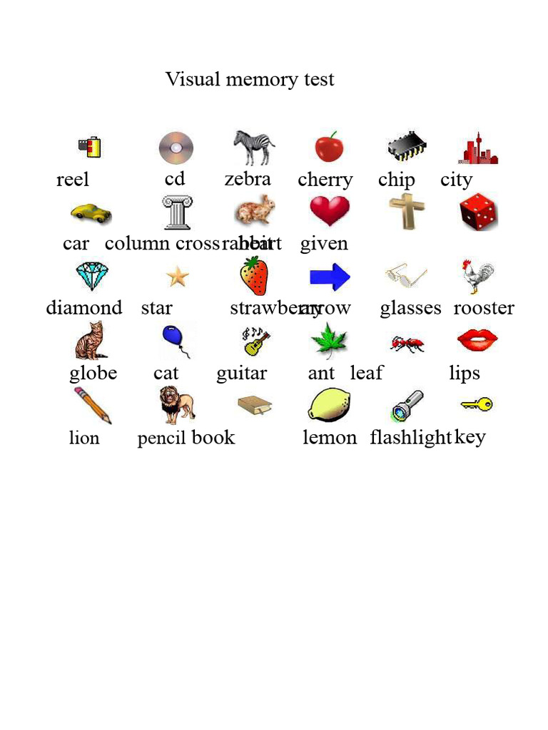 Visual memory test.docx | PDF