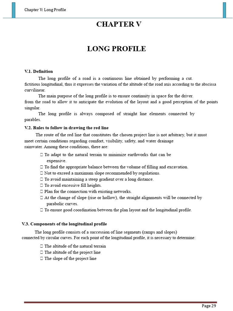 Long Profile Design Guidelines for Roads | PDF | Slope