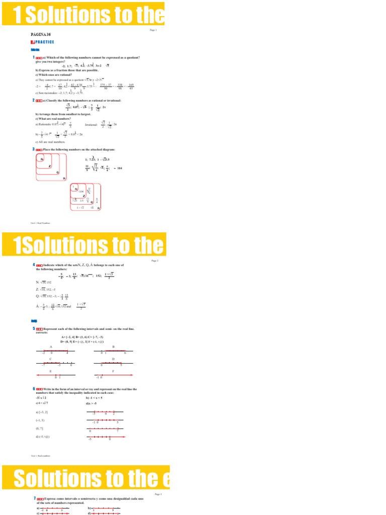 Exercises With Solutions of Mathematics 4 ESO Complete Course Editorial Anaya Part I | PDF ...