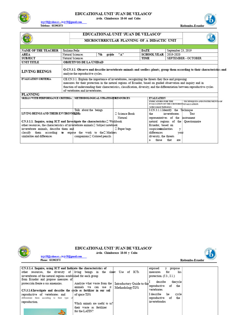 Unit #1 C.N | PDF | Invertebrate | Biology