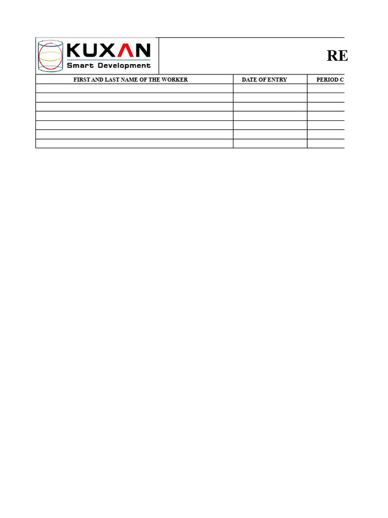 Vacation Register Template | PDF