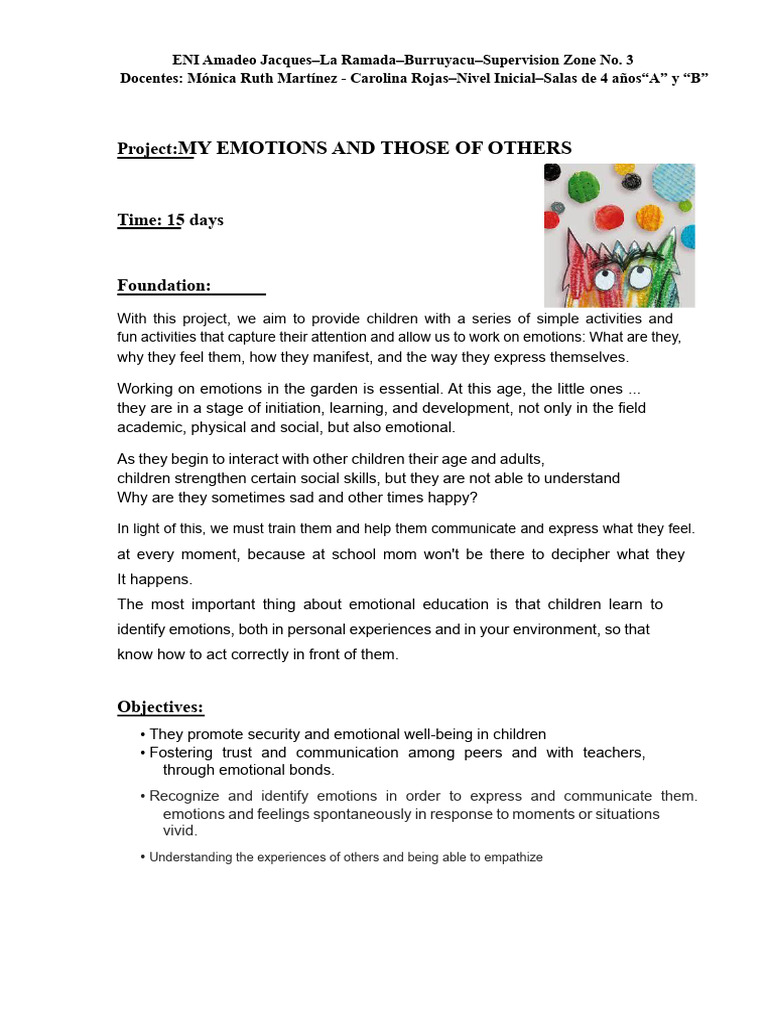 Project My Emotions and Those of Others_230816_185036 | PDF | Emotions ...