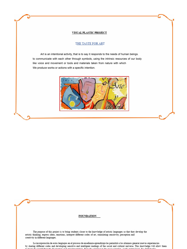 Visual Arts Education for Students | PDF | Drawing | Paintings