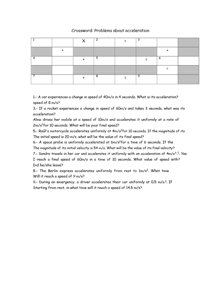 Crossword Acceleration | PDF